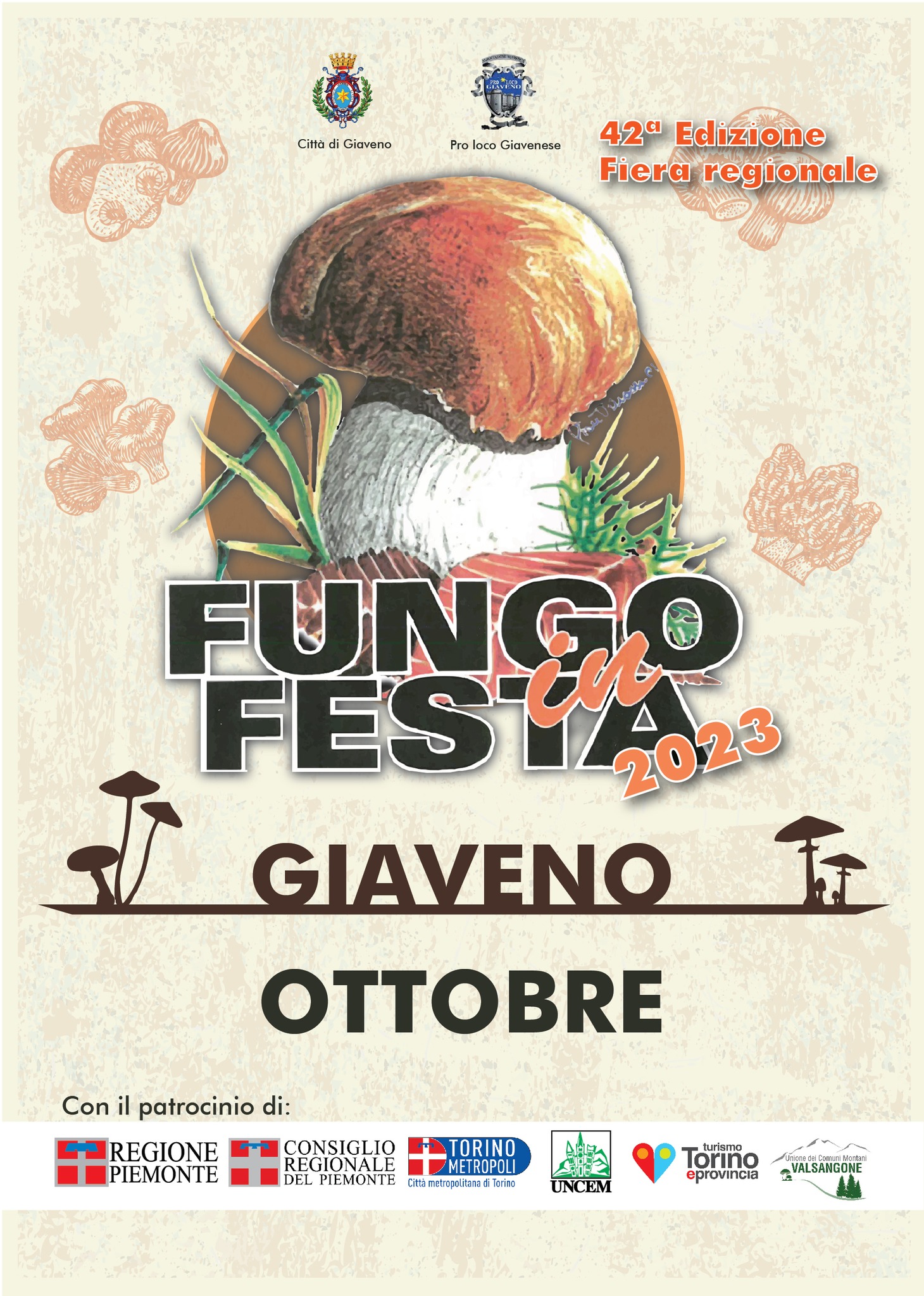 Giaveno, Fungo in Festa domenica 22 ottobre. 42 ª edizione per la fiera ...