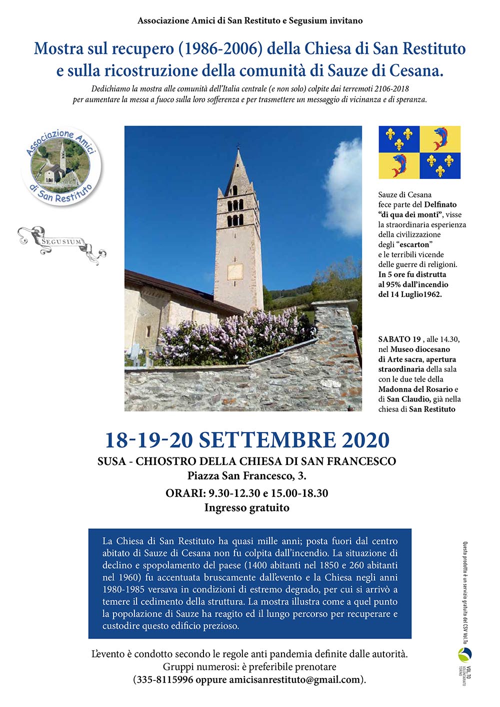 Una mostra sul recupero di San Restituto e sulla ricostruzione di Sauze ...